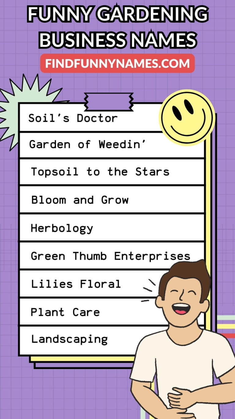 300+ Funny Gardening Business Names | Impress Your Customers
